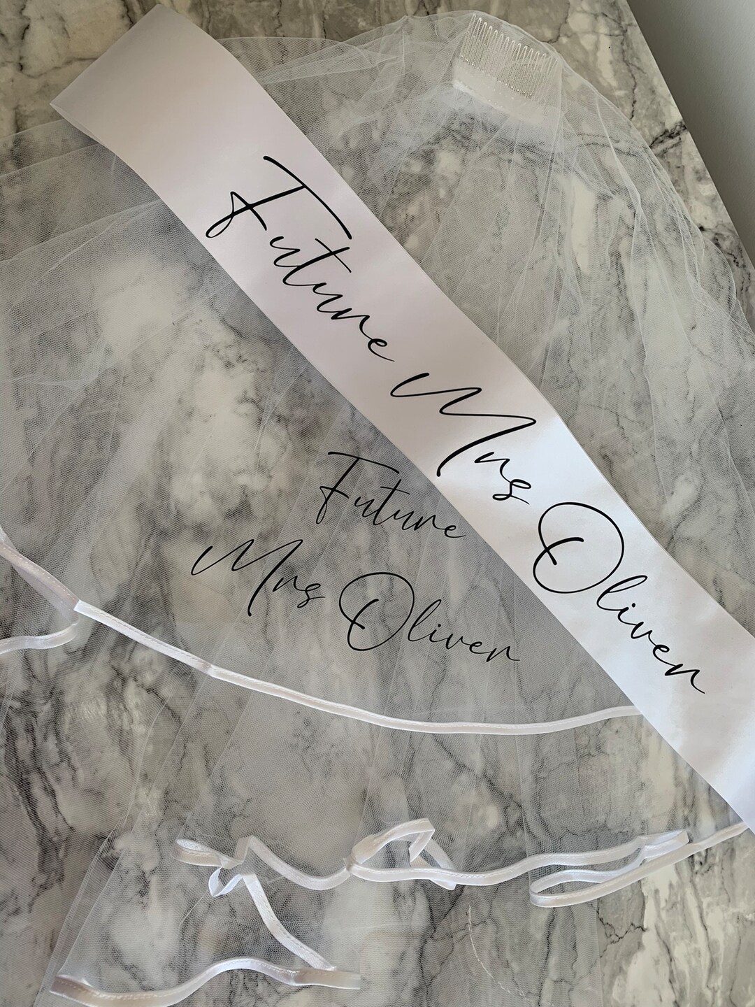 Personalised Wedding Hen Do Veil & Sash, Future Mrs… - Etsy