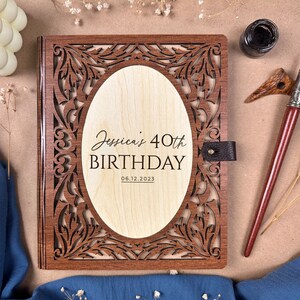 Personalized 40th Birthday Guest Book, Minimalist Birthday Sign ...