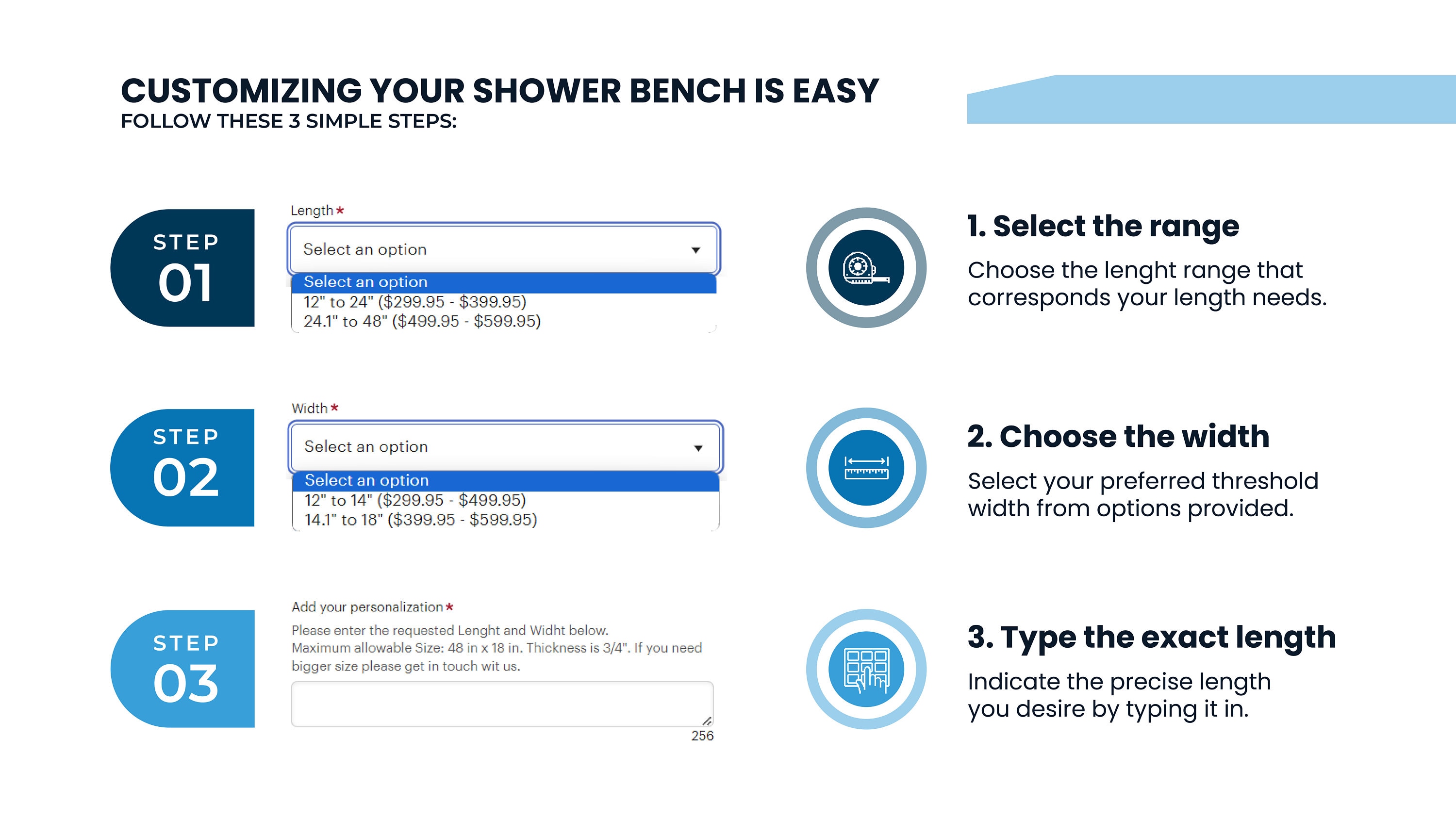 Custom Size Shower Bench Seat Super White Engineered Marble - Etsy