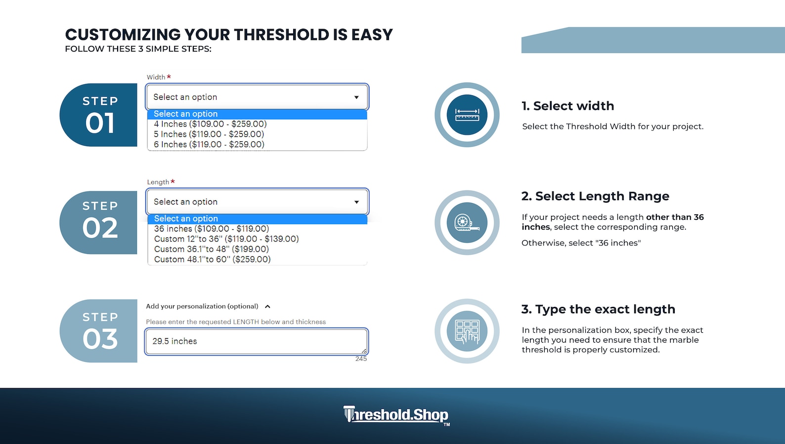 Threshold.shop Double Hollywood Beige Engineered Marble Threshold for ...