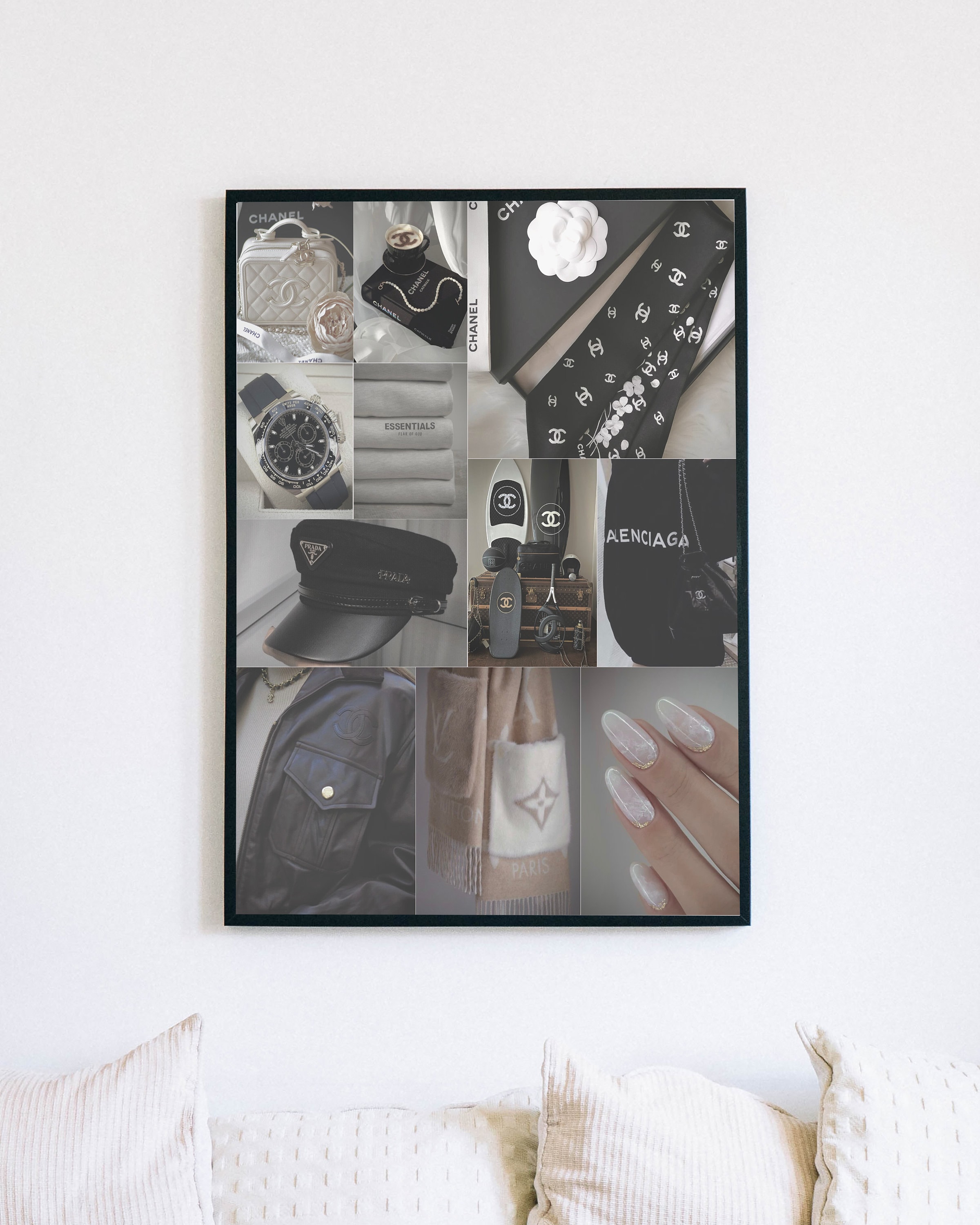 Neutral Soft Aesthetic Collage Wall Art | Luxury Poster | Boujee Decor ...