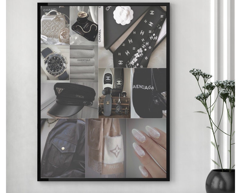Neutral Soft Aesthetic Collage Wall Art | Luxury Poster | Boujee Decor ...