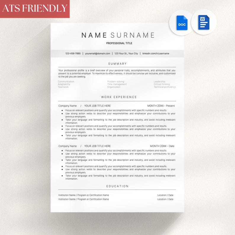 Professional Resume Template With Photo, Cv Template Resume Google Docs ...