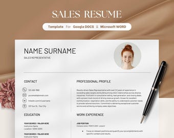 Sales/retail Resume Template - Etsy