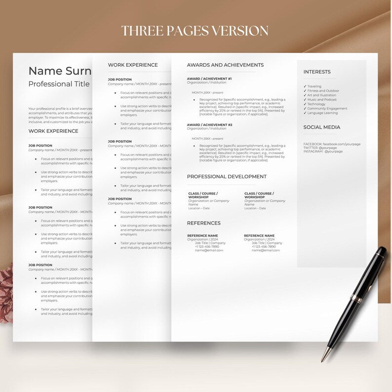 Professional Resume Template With Photo, Cv Template Resume Google Docs ...