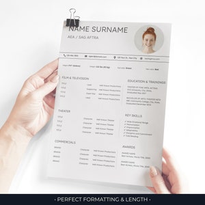 Actor Resume Template Google Docs Creative Acting Resume Template ...