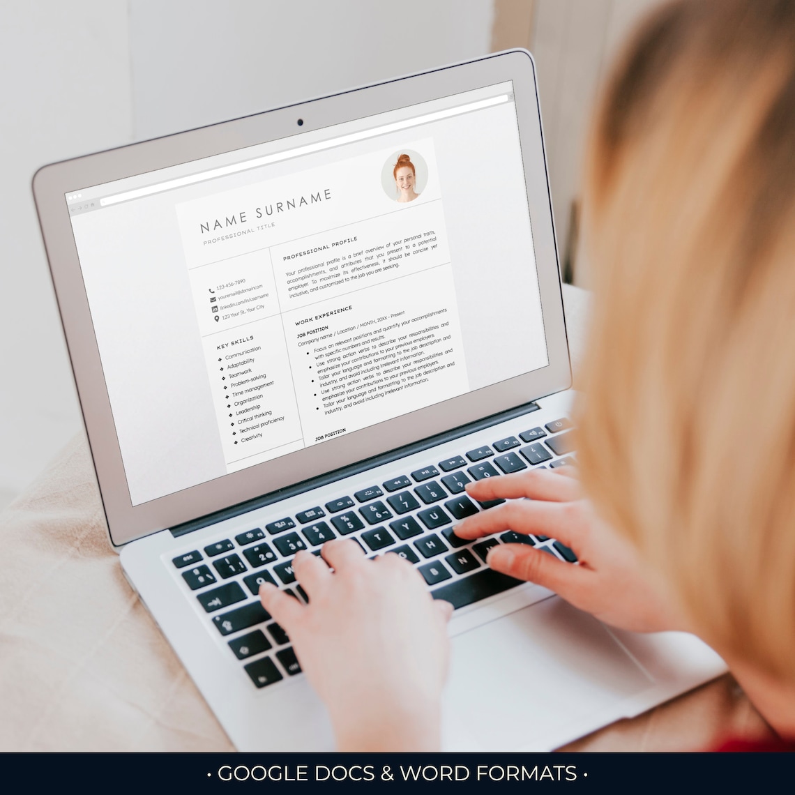 Professional Resume Template Google Docs, Word, Cover Letter ...