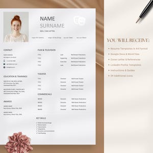 Resume Template for Actor - Made in Google Docs & Word, Creative and ...