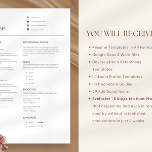 College Resume Template for Google Docs and Word, Freshman and Student ...