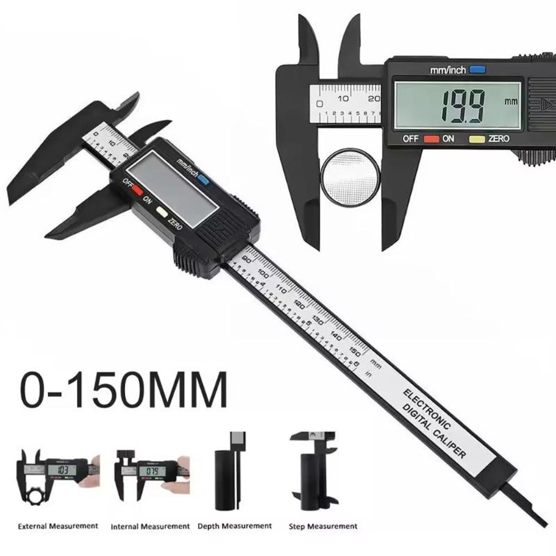 6'' LCD Digital Vernier Caliper Micrometer Measure Tool Gauge Ruler ...