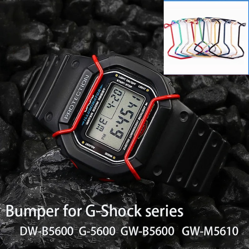 Anti-scratch Black Metal Guard Bumper Protector for Casio G-shock Watch ...