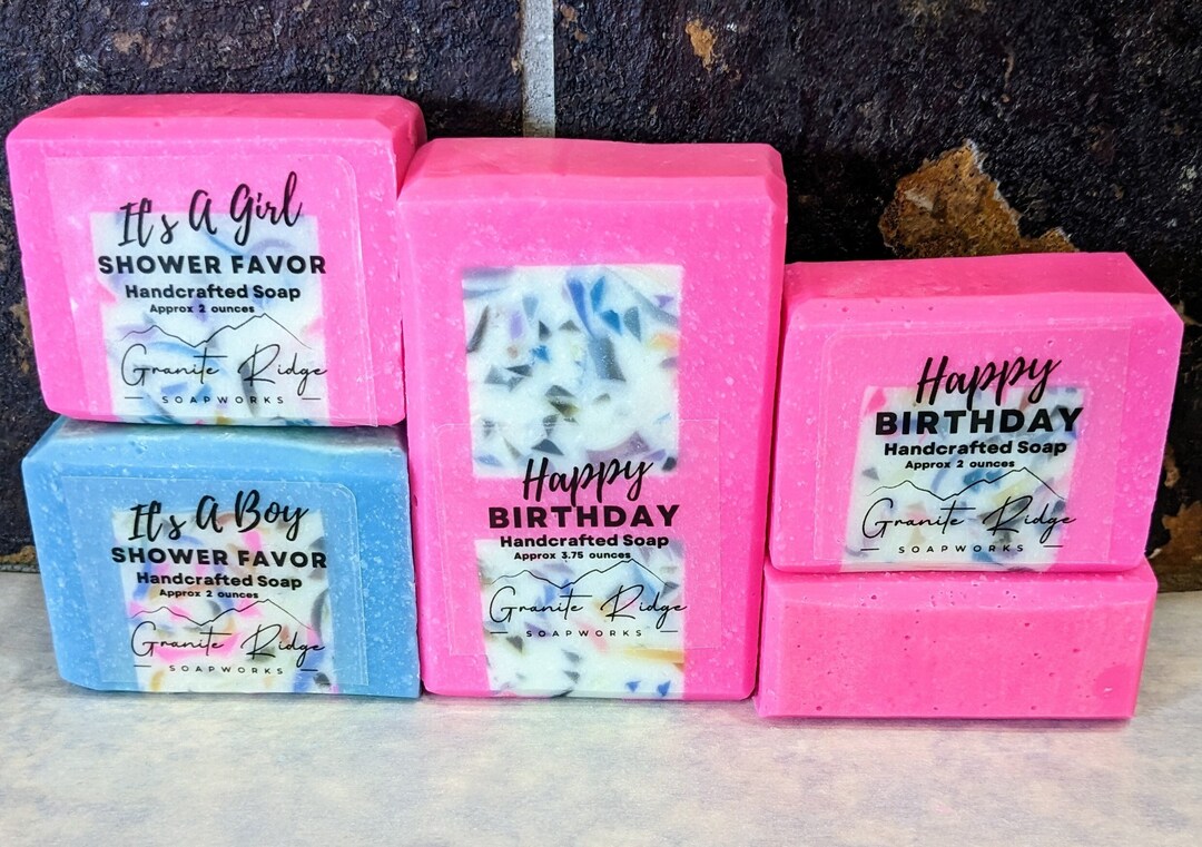 Party Favor Soaps, Birthday Cake Soap, Baby Shower Favor, Handcrafted ...