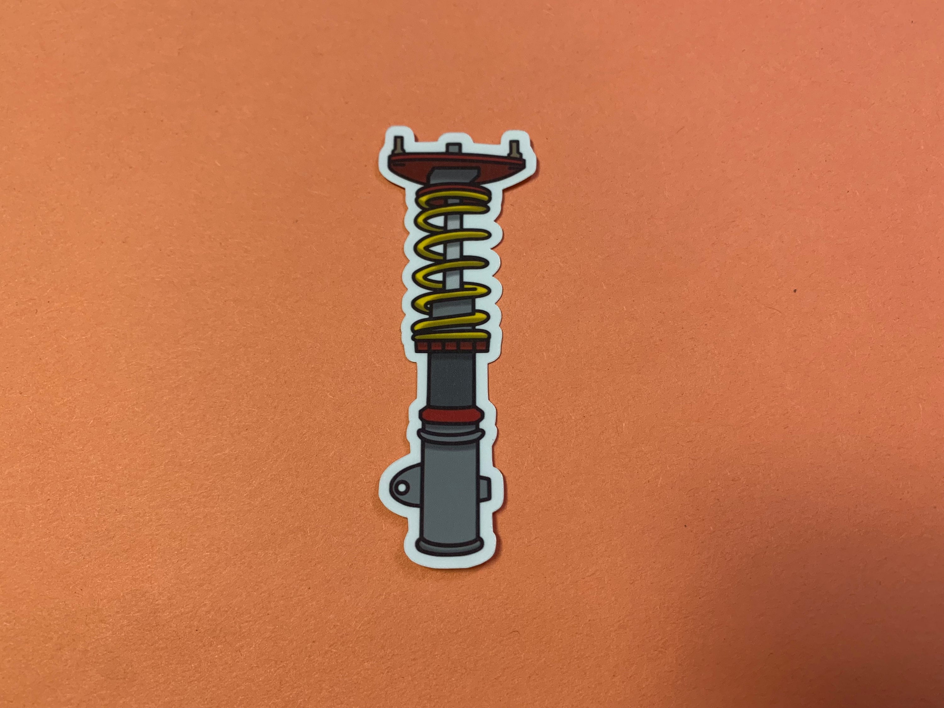 Car Part Stickers Hand Drawn Shock Absorber Sticker, Vinyl Waterproof ...