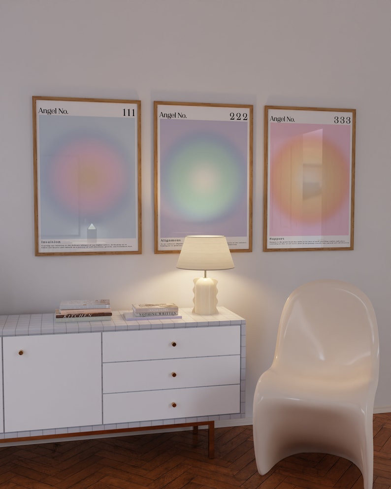 Positive Aura Posters Set of 3 Spiritual Gradient Aura Poster - Etsy UK