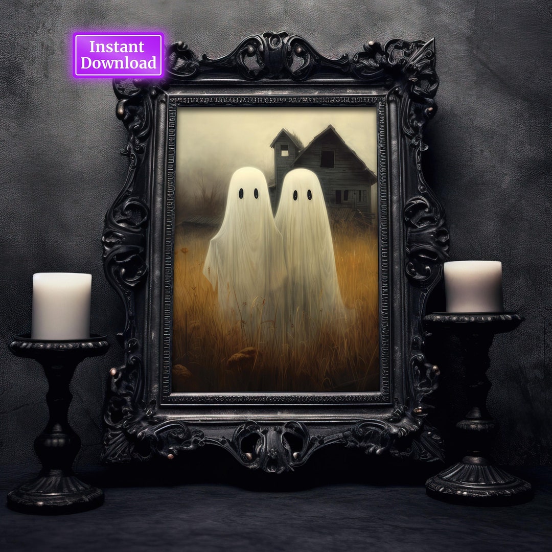 Ghosts Art Print Fine Art Print Halloween Art Halloween Wall Decor Cute ...