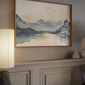 Mountain Wall Art Extra Large Wall Art Shipped Prints Water Color ...