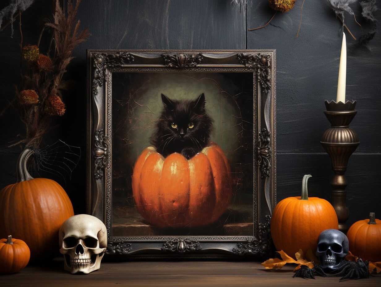 Halloween Wall Art Printable Vintage Halloween Rustic - Etsy