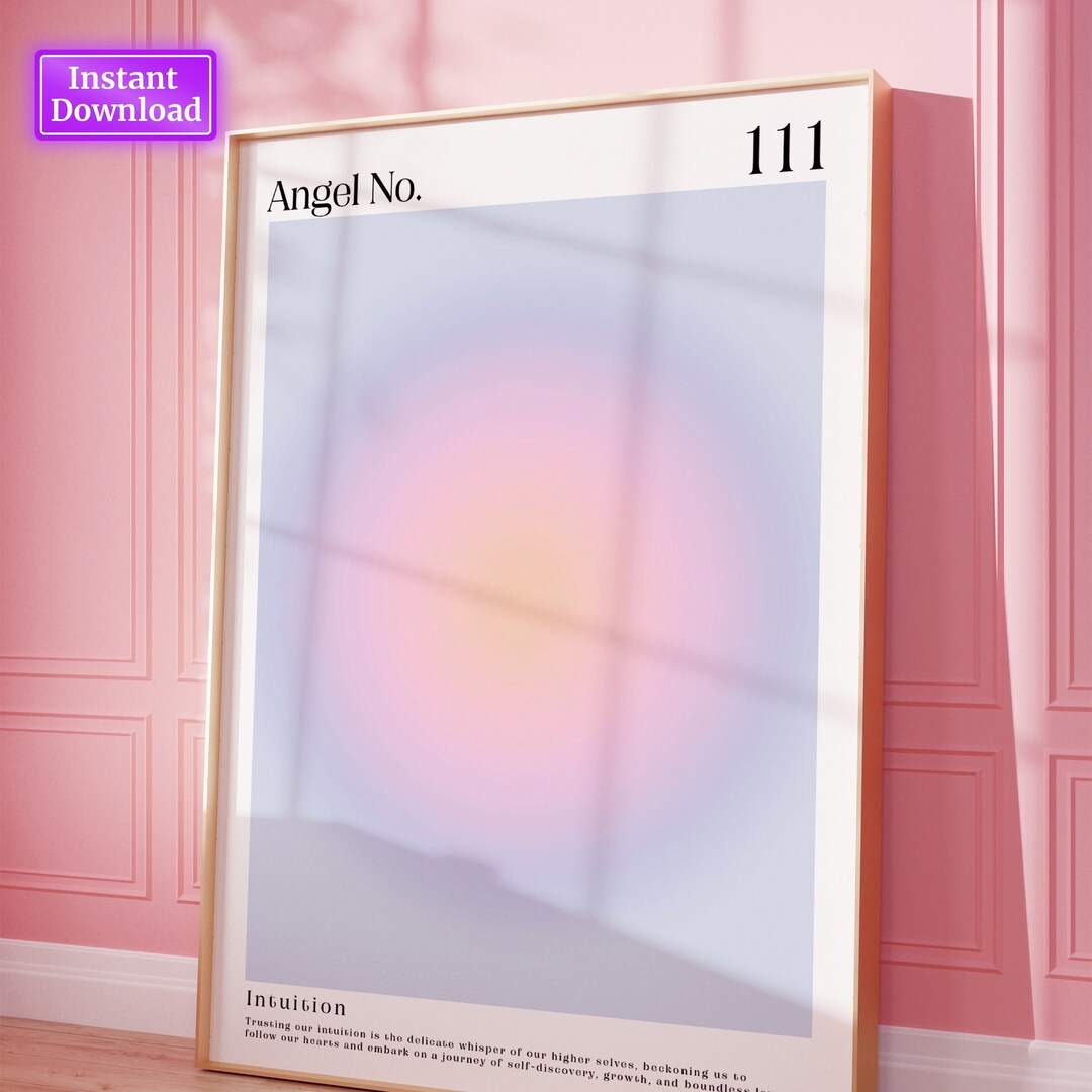 Positives Aura Poster Engel Zahl 111 spirituelles Farbverlauf Aura ...