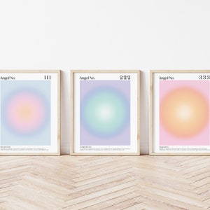 Positive Aura Posters Set of 3 Spiritual Gradient Aura Poster - Etsy UK