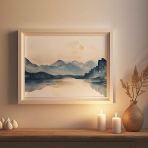 Mountain Wall Art Extra Large Wall Art Shipped Prints Water Color ...
