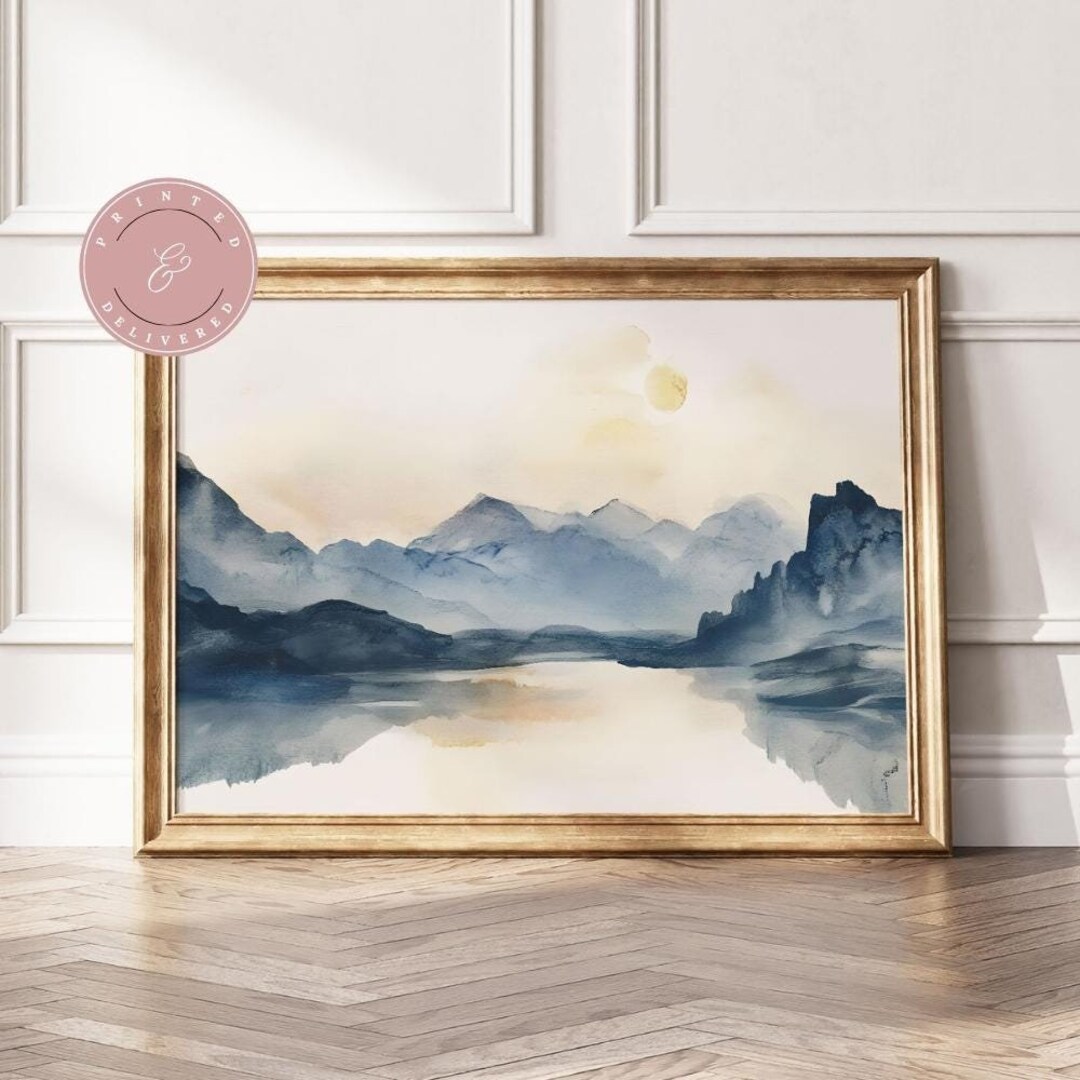 Mountain Wall Art Extra Large Wall Art Shipped Prints Water Color ...