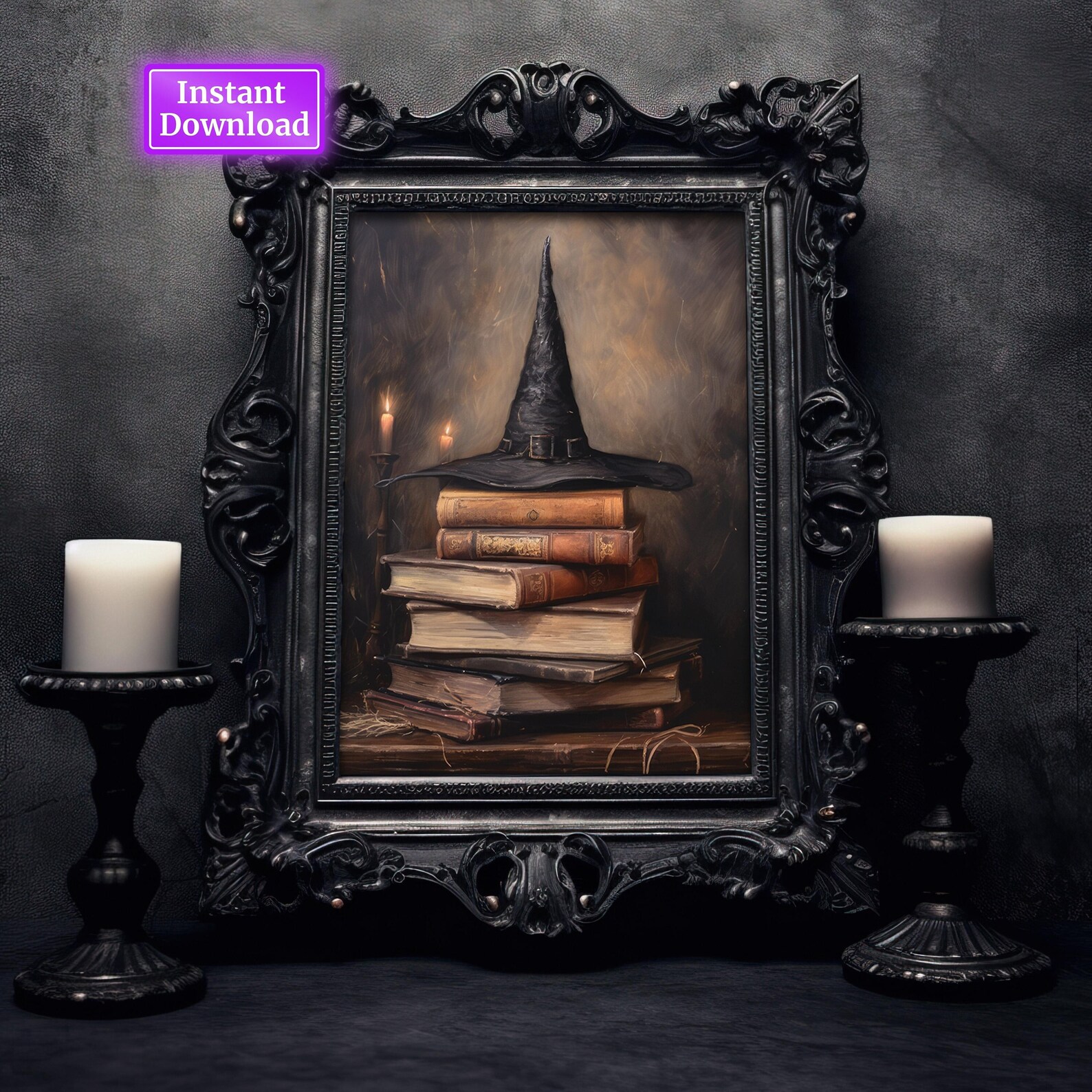 Halloween Wall Art Print Witchy Spells Prints Vintage Neutral Witch ...