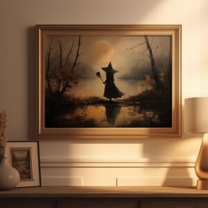 Witchy Decor Halloween Wall Art Printable Vintage Witch Halloween ...