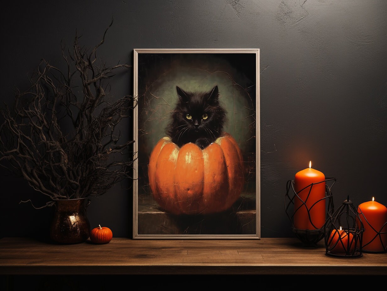 Halloween Wall Art Printable Vintage Halloween Rustic - Etsy