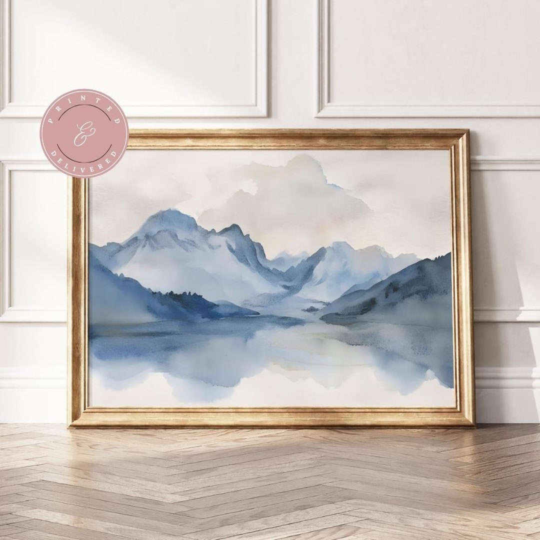 Mountain Wall Art Extra Large Wall Art Shipped Prints Water Color ...