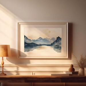 Mountain Wall Art Extra Large Wall Art Shipped Prints Water Color ...