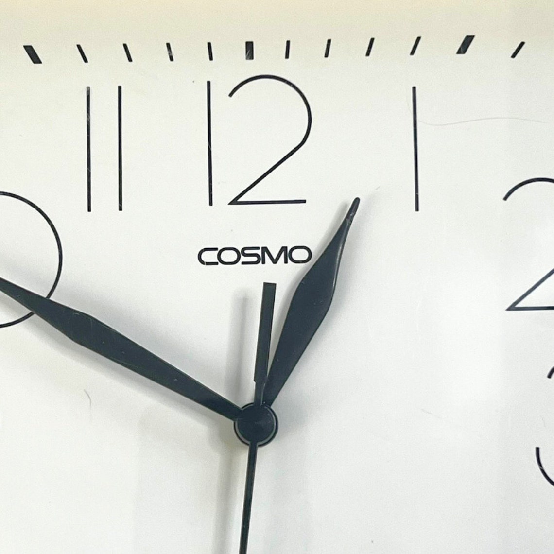 Vintage Square Cosmo Clock 80's Decor, Retro Clock, Lucite Clock, Wall ...