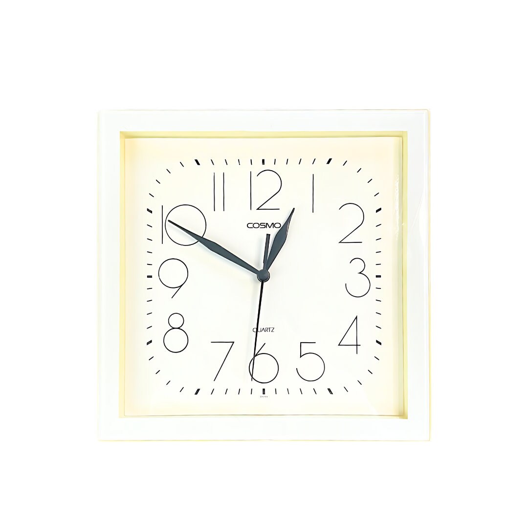 Vintage Square Cosmo Clock 80's Decor, Retro Clock, Lucite Clock, Wall ...