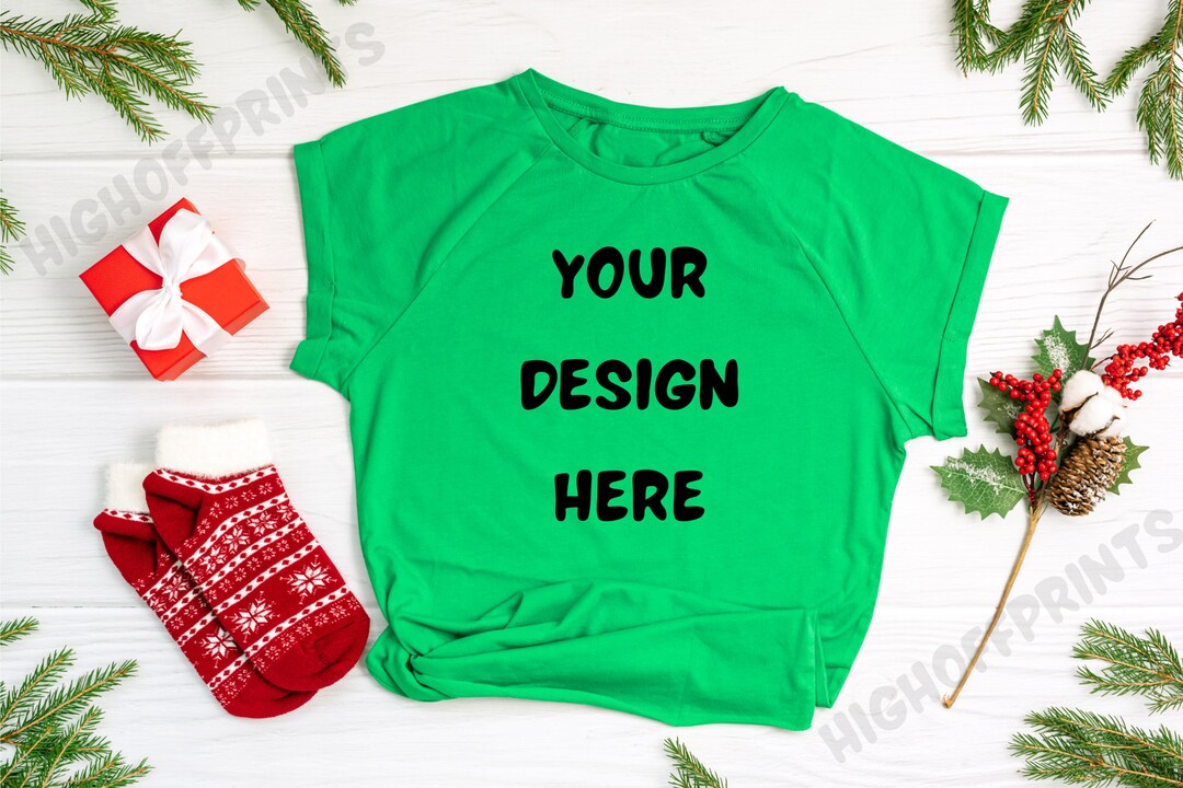 Christmas Mockup, Holiday Mockup, Christmas Red Mockup, Christmas T ...