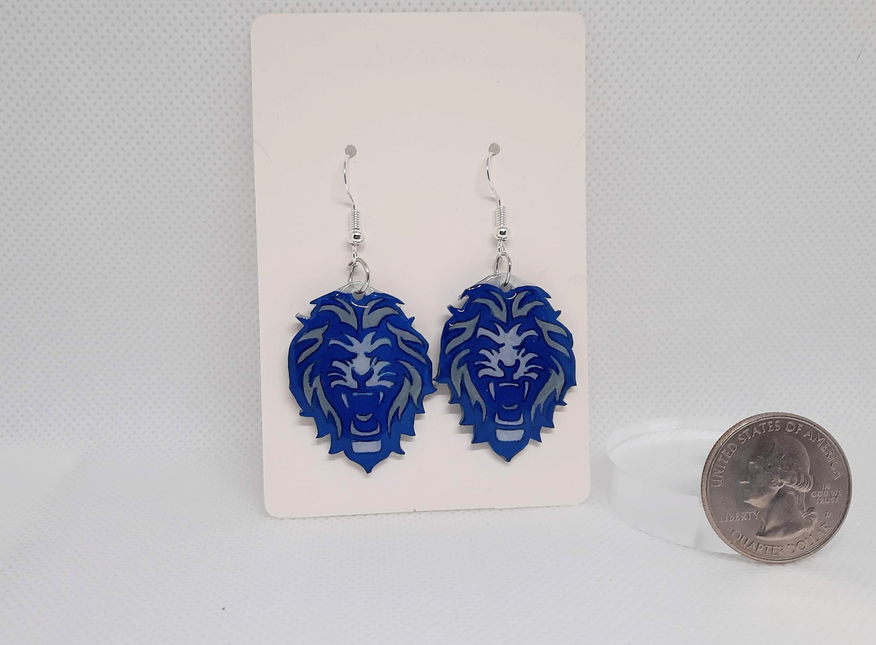Detroit Lions Roaring Lions Head Dangle Earrings NFL - Etsy