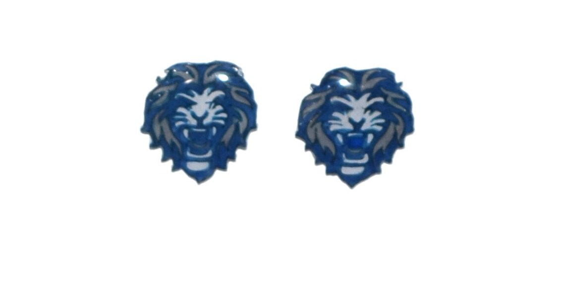 Detroit Roaring Lions Head Stud Earrings, Handmade - Etsy