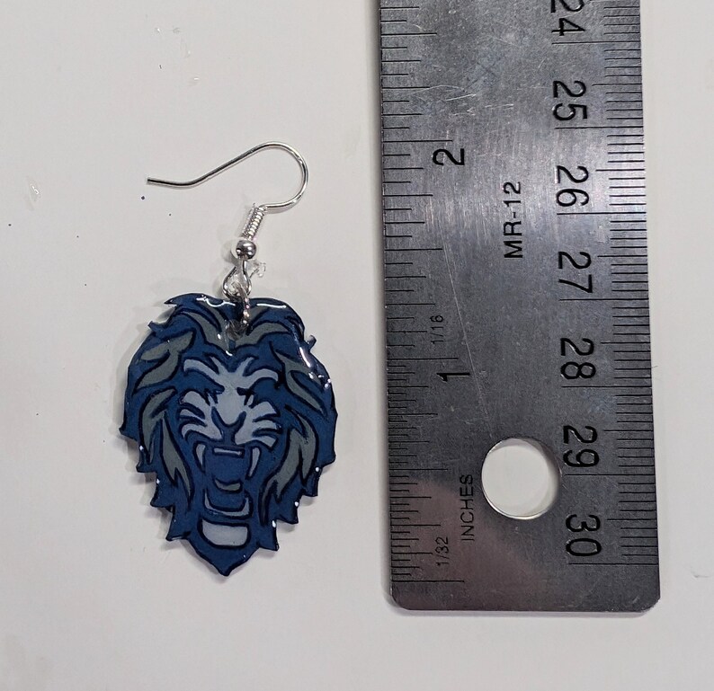 Detroit Lions Roaring Lions Head Dangle Earrings NFL - Etsy