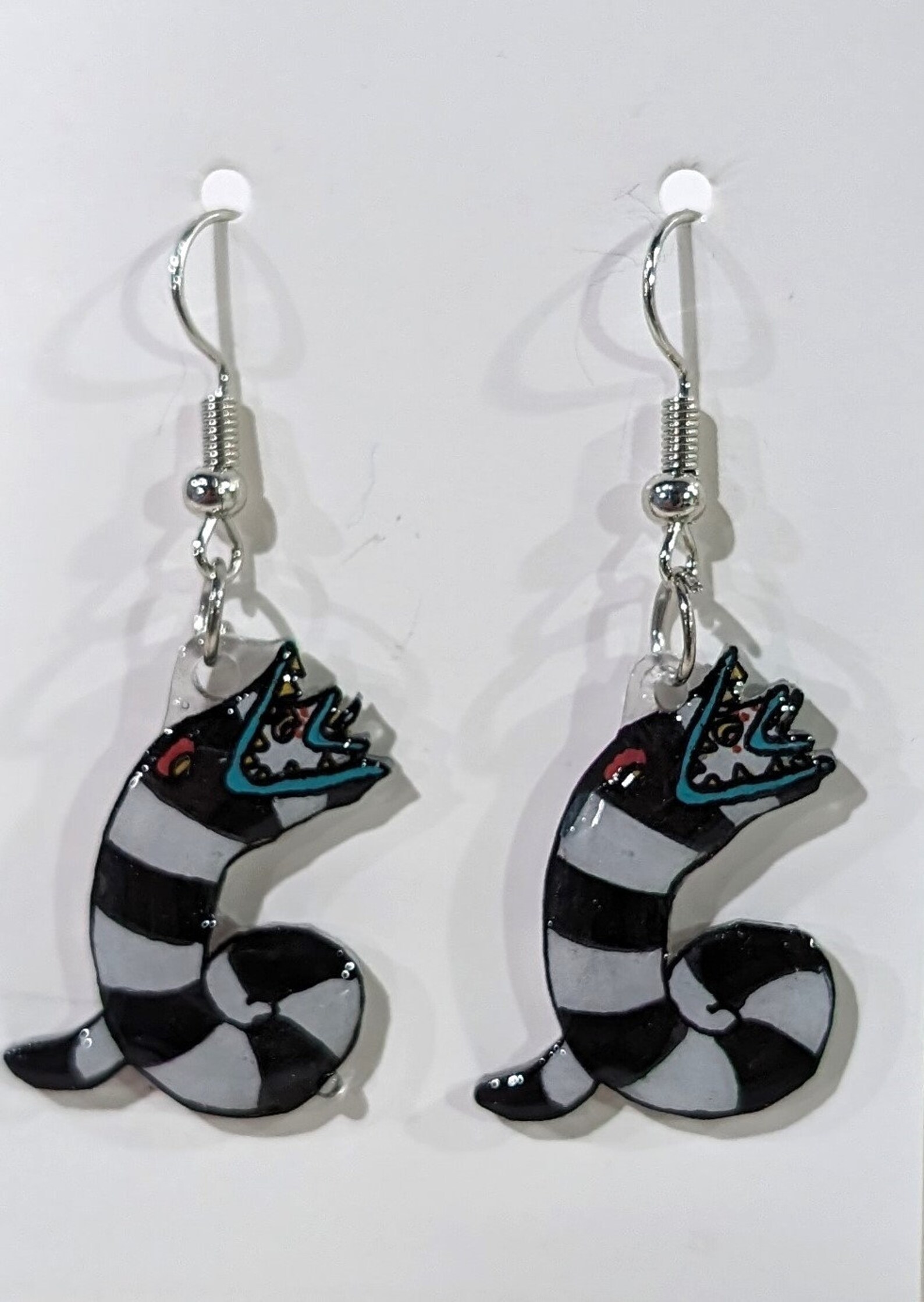 Beetlejuice Sandworm Hand-drawn Stud Earrings - Unleash Your Inner ...