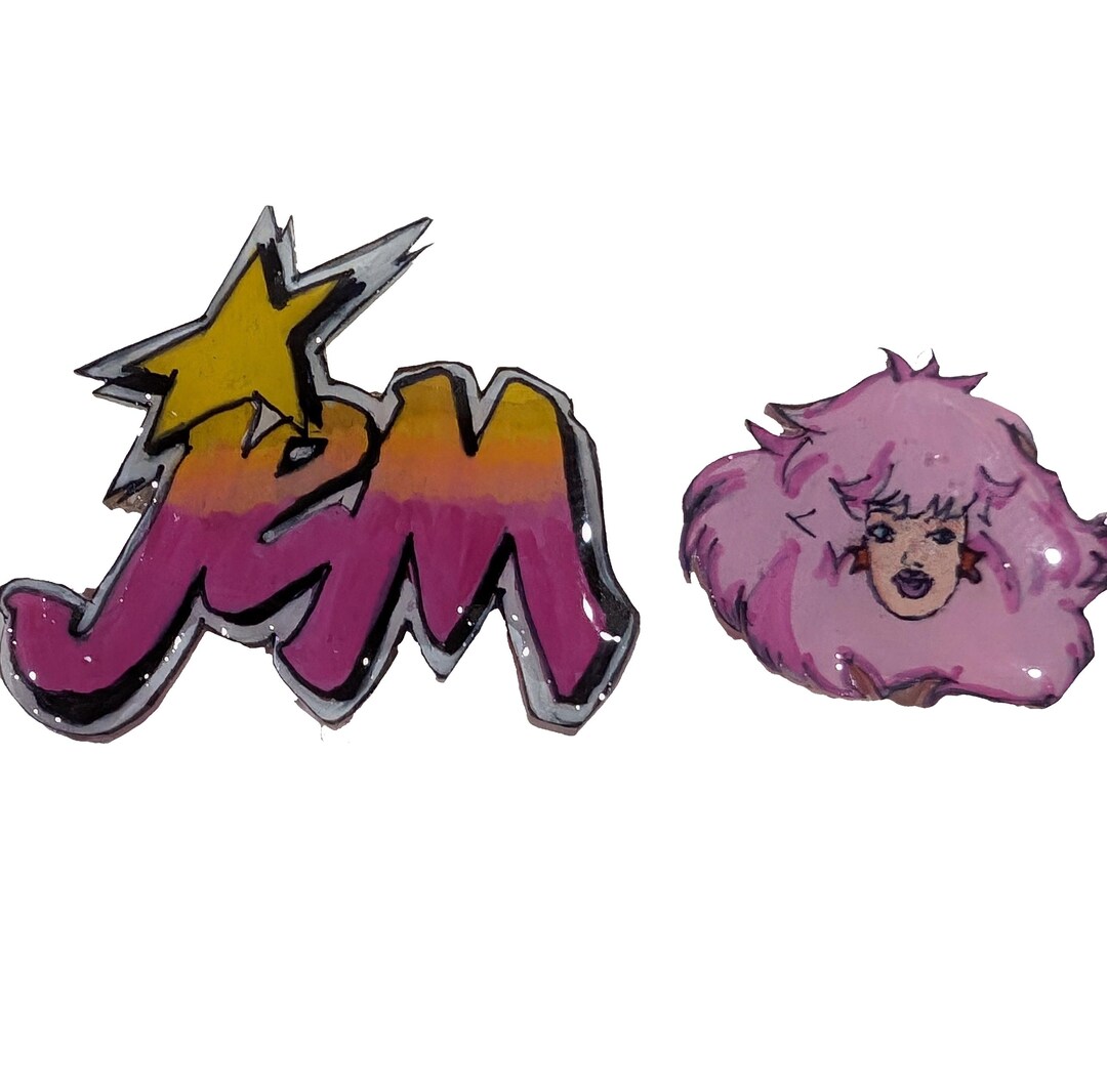 Jem! Shrink Plastic, Stud Earrings Jem and the Holograms - Etsy