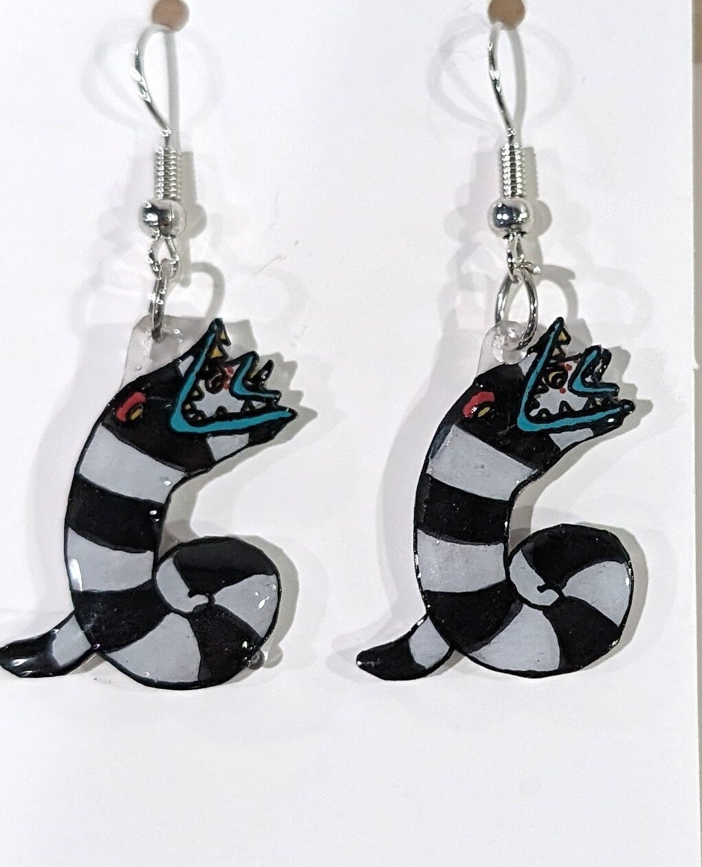 Beetlejuice Sandworm Hand-drawn Stud Earrings - Unleash Your Inner ...