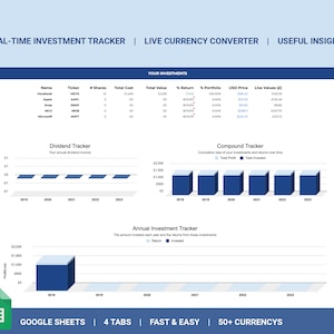 Money Tracker Template for Google Sheet, Financial Budget Planner ...