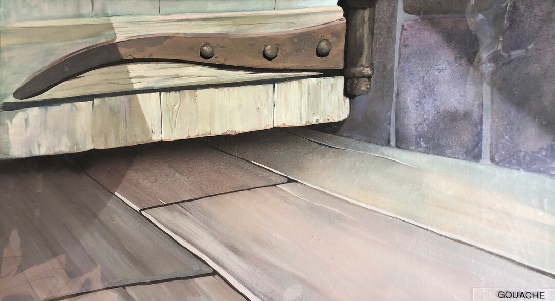 Vintage Animation Background Study - Hand Painted - Etsy