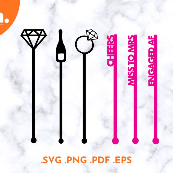 Drink Stirrers Svg - Etsy
