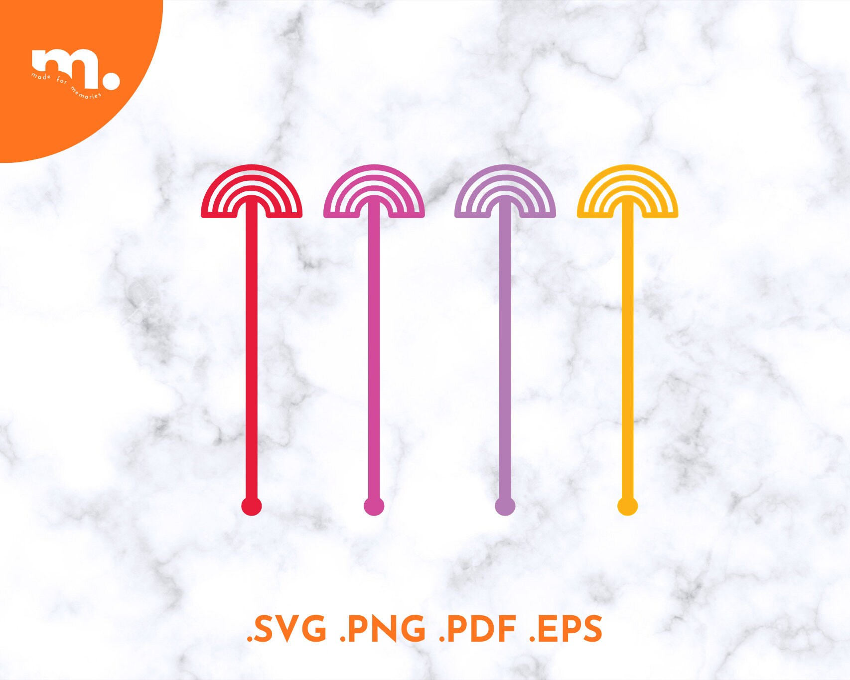 Rainbow Swizzle Sticks SVG File Rainbow Drink Stirrers Laser Cut File ...