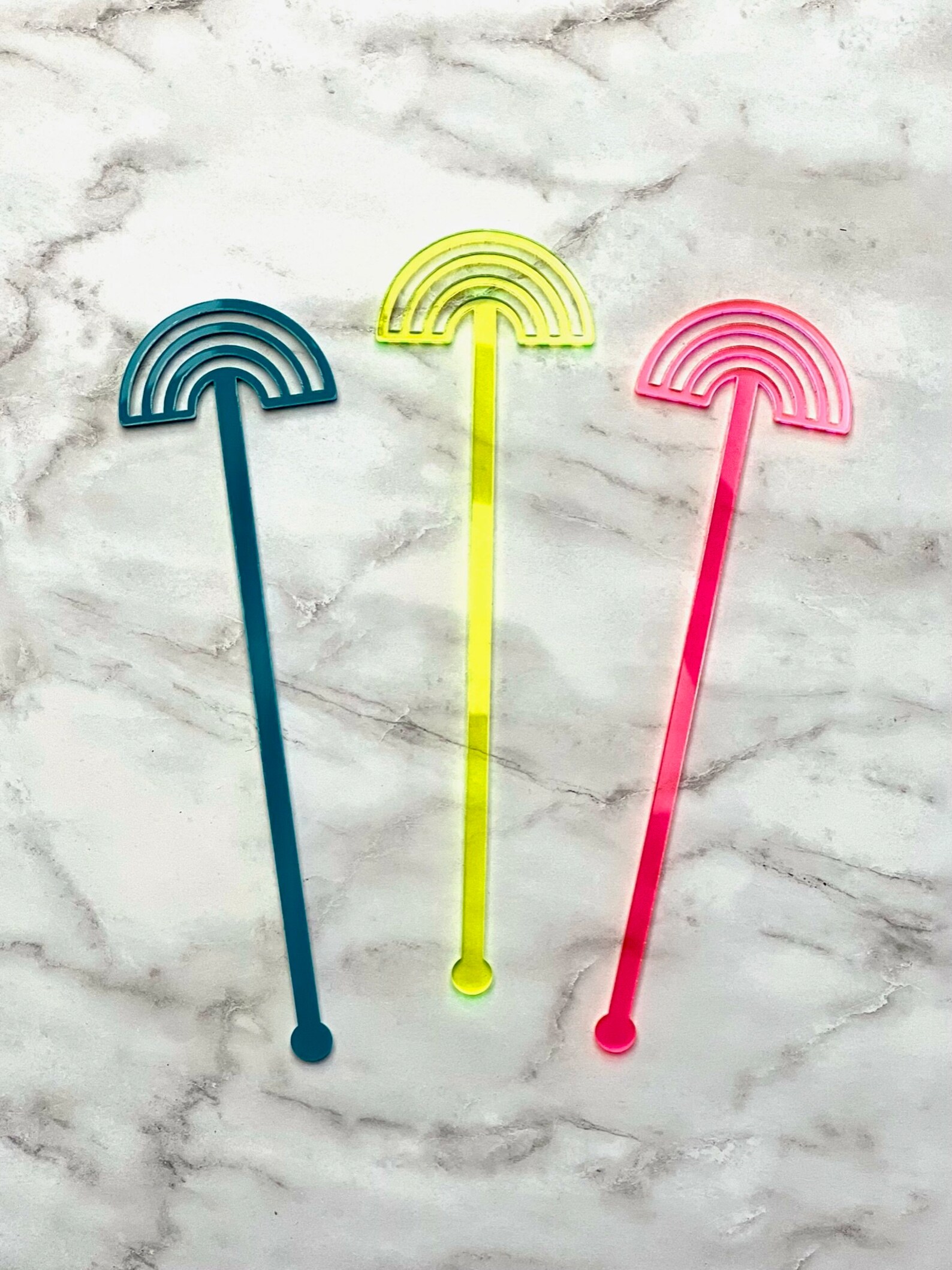 Rainbow Swizzle Sticks SVG File | Rainbow Drink Stirrers Laser Cut File ...