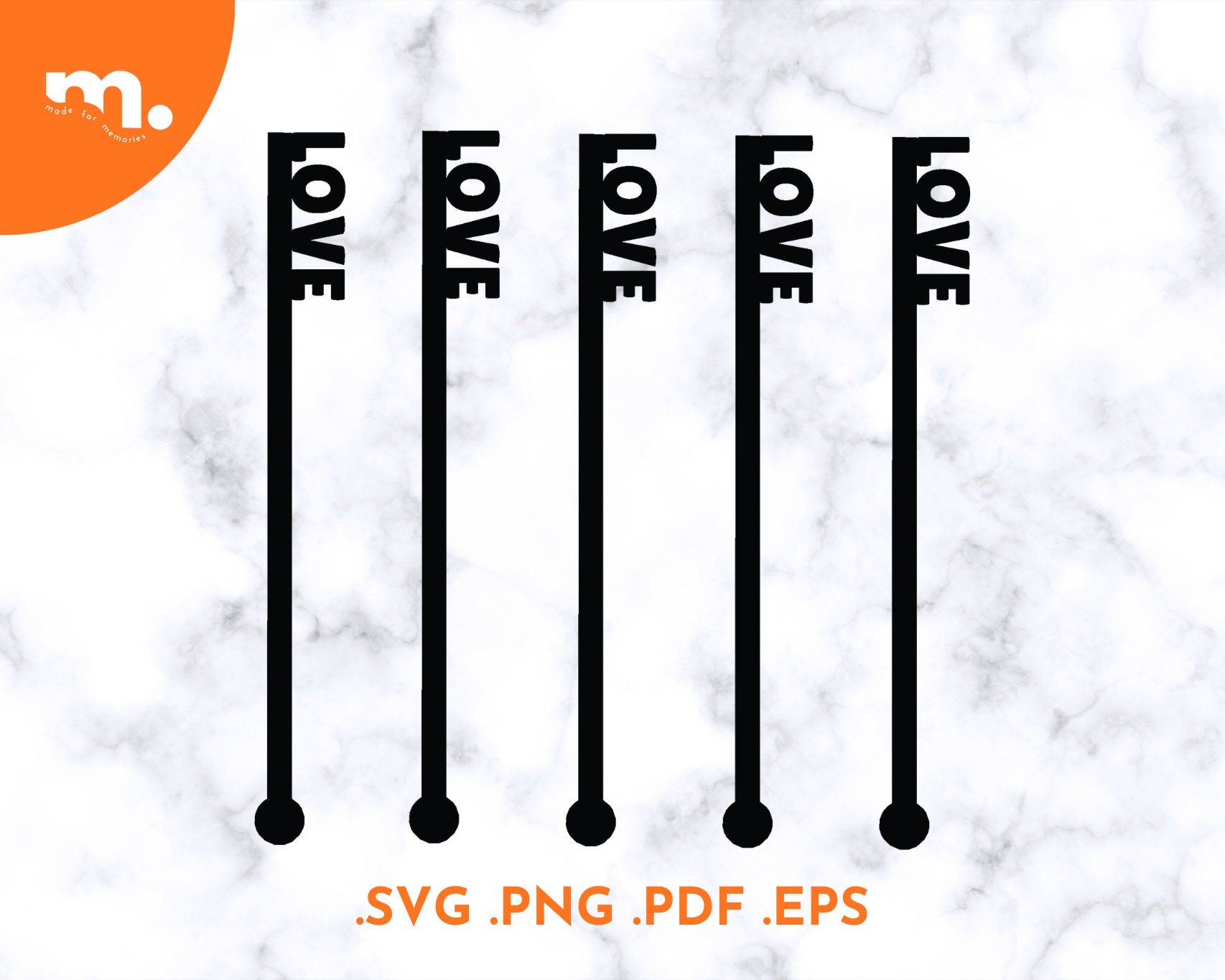 Love Drink Stirrers SVG Files | Love Stir Stick Laser Cut File | Love ...