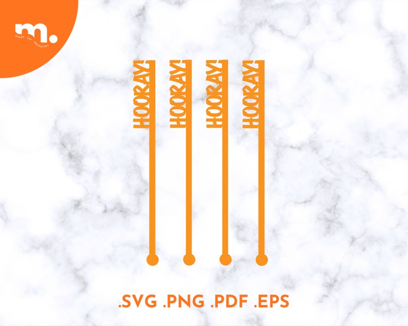 Hooray Cocktail Stirrers SVG File | Engagement Swizzle Sticks Svg ...
