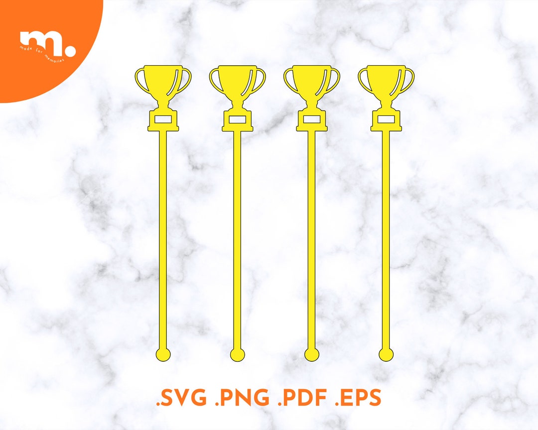 Trophy Drink Stirrers SVG File | Trophy Stir Stick Laser Cut File ...