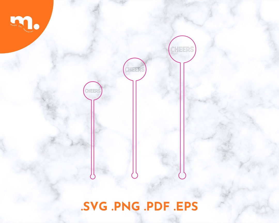 Cheers Drink Stirrers Laser Cut File | Swizzle Stick SVG, Cricut ...
