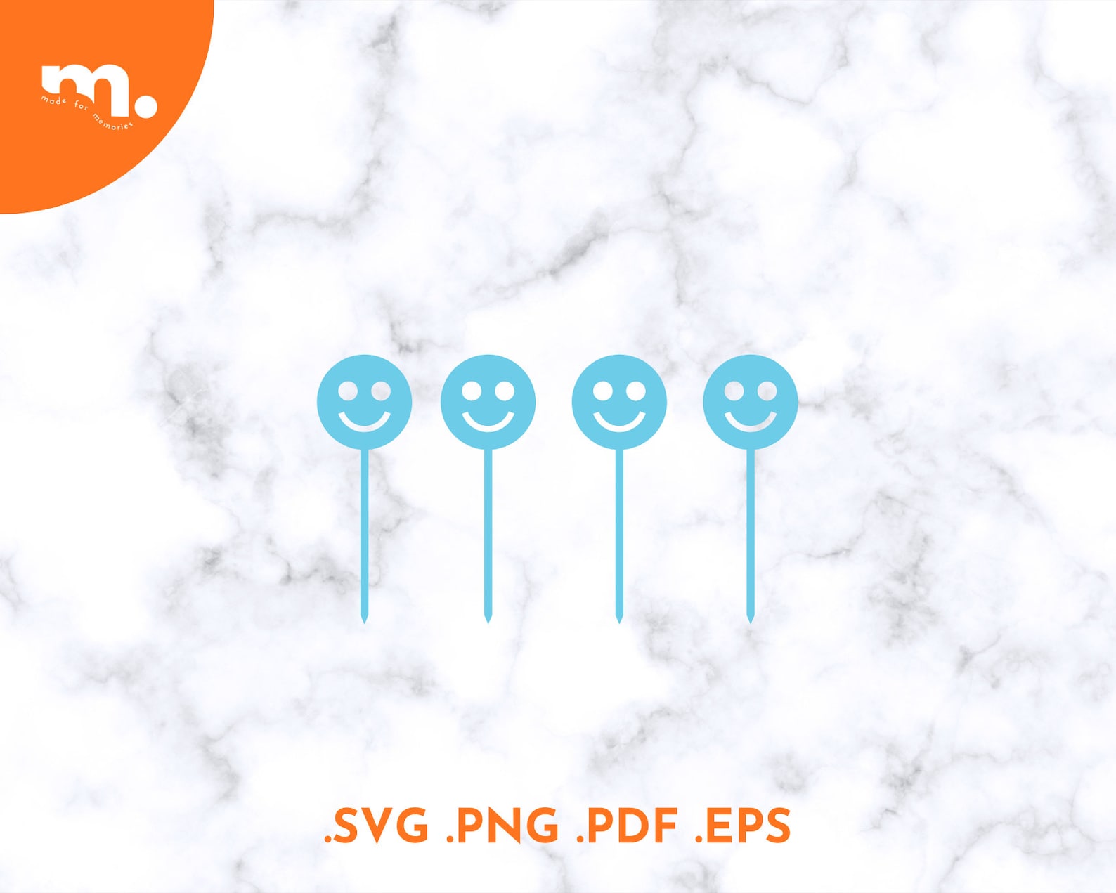 Smiley Face Cake Topper SVG File | Groovy Cupcake Toppers Laser Cut ...