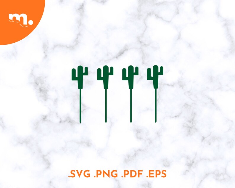 Cactus Cake Topper SVG File | Cactus Cupcake Toppers Laser Cut File ...
